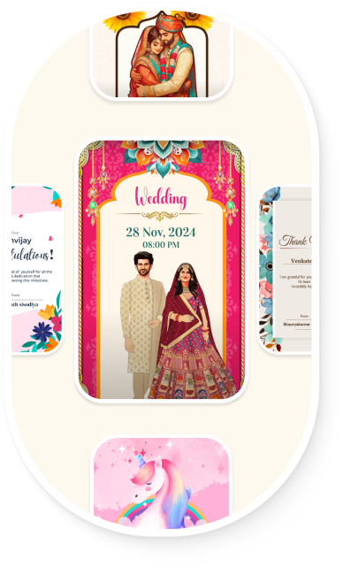 Indian Digital Video Invitation Maker - (Wedding & Birthday)